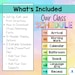 Daily Class Schedule Cards - Editable - Rainbow Watercolor Classroom ...