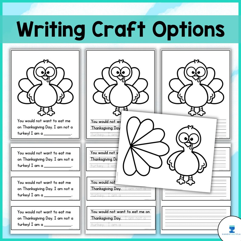 Turkey Disguise Writing Craft - Thanksgiving Activity - Etsy