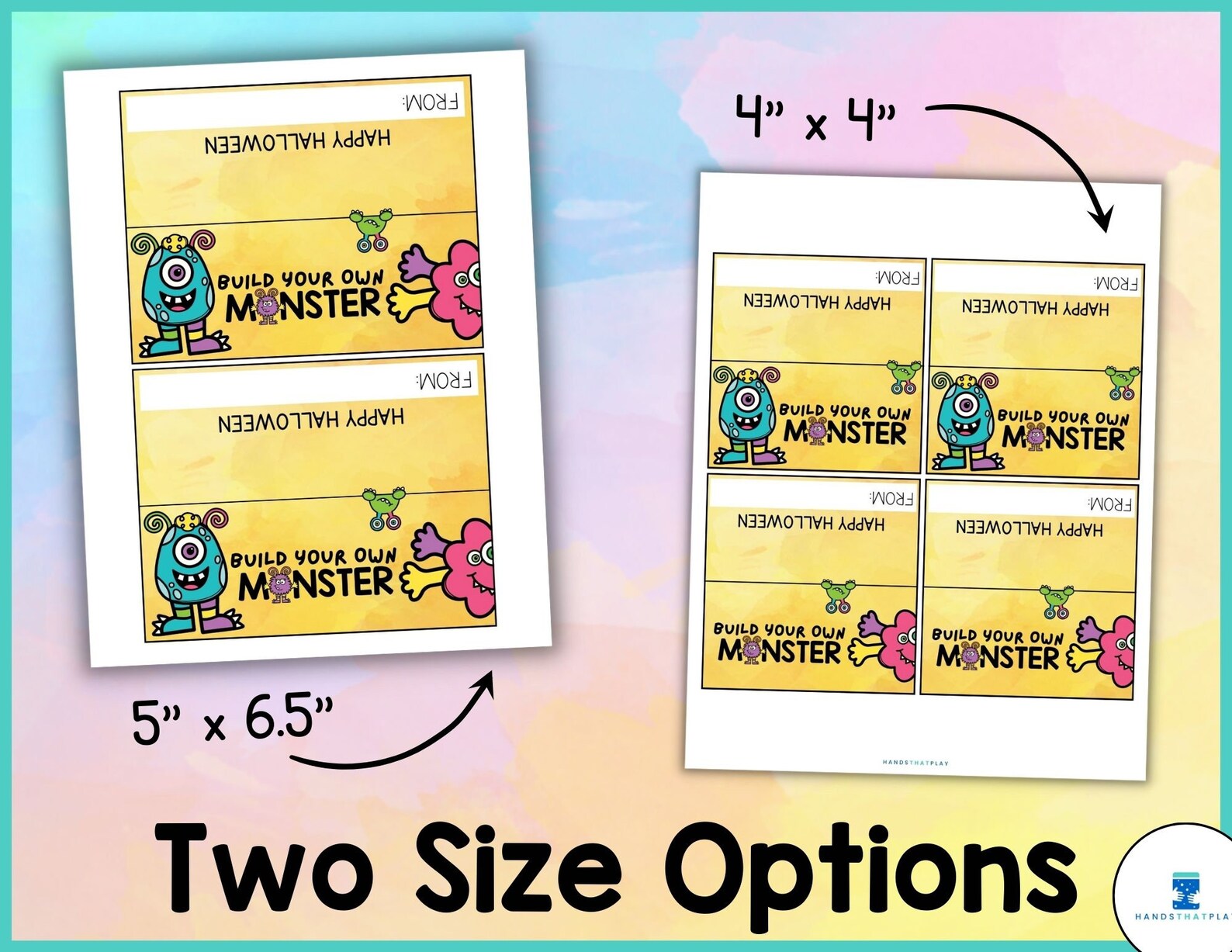 Halloween Favor Tags - DIY Build a Monster Bag Toppers - Etsy