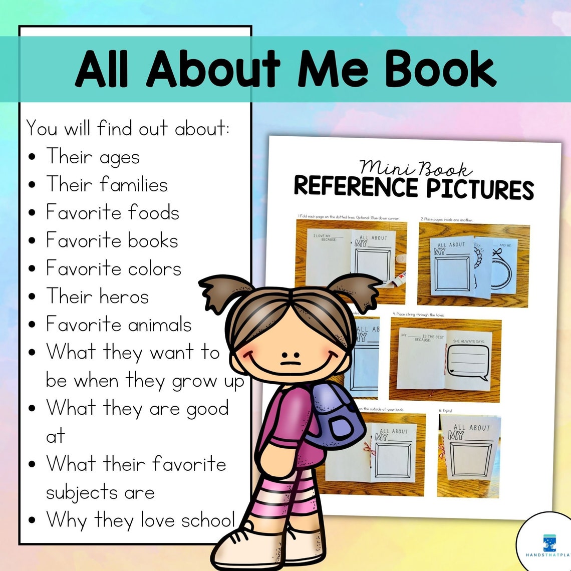 All About Me Mini Book: Back to School Activity - Etsy