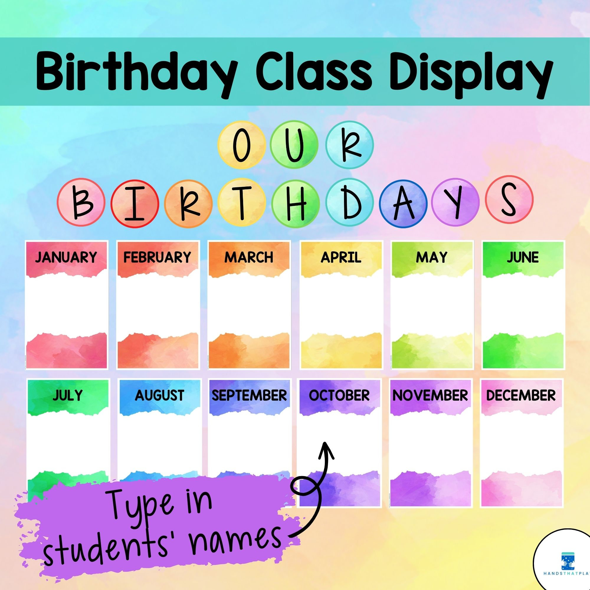 Birthday Bulletin Board - Banner, Display, and Gift Tag - Editable - Etsy