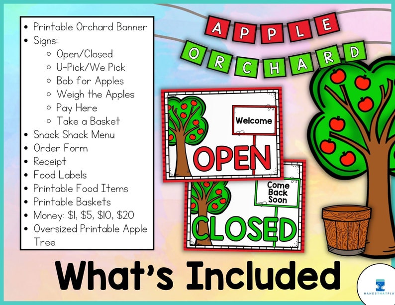 Apple Orchard Dramatic Play Pretend Play For Young Learners Etsy