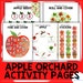 Apple Orchard Activity Pages, No-prep Preschool and Kindergarten ...