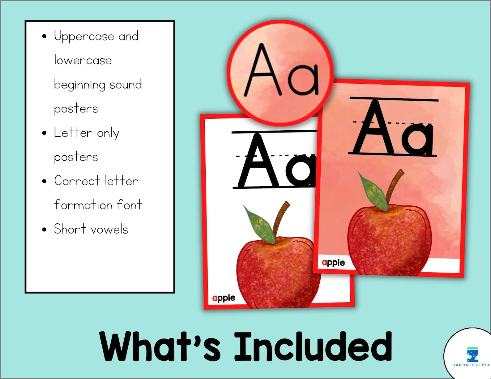 Alphabet Posters Letter Formation Rainbow Watercolors Classroom Decor ...