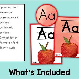 Alphabet Posters | Rainbow Watercolors | Letter Formation | Classroom ...