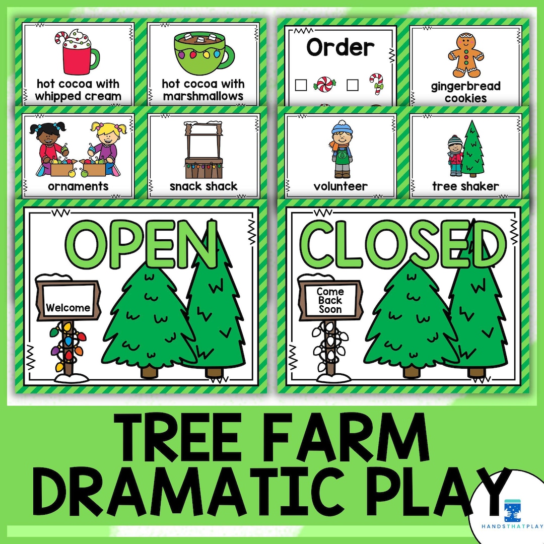 Tree Farm Dramatic Play - Christmas and Holiday Pretend Play - Etsy