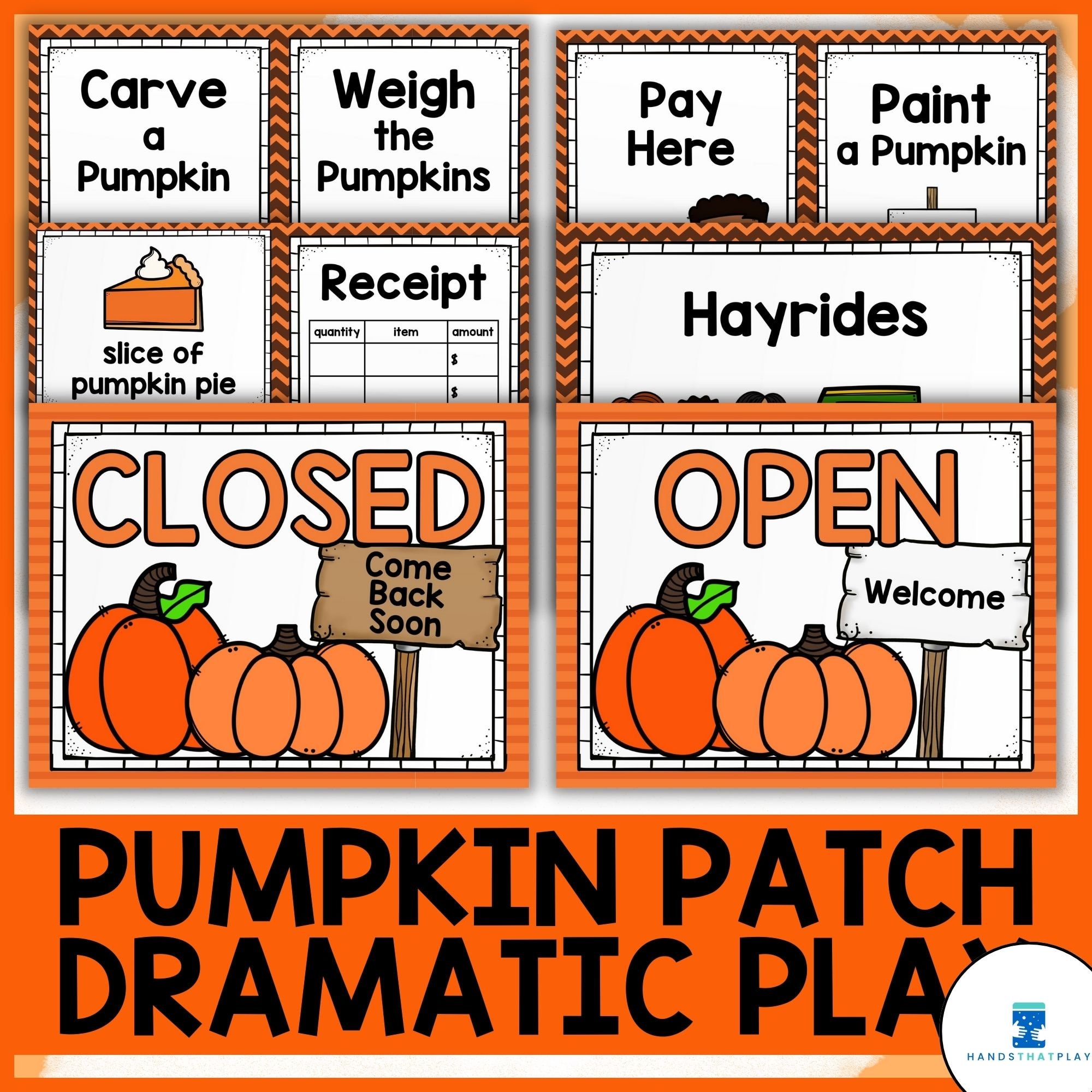 Fall Dramatic Play Bundle - Apple Orchard, Pumpkin Patch, and ...