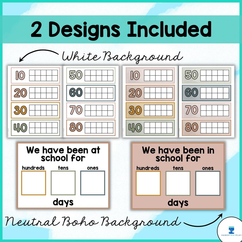 Days At/in School Display | 100 Days of School | Neutral Boho ...