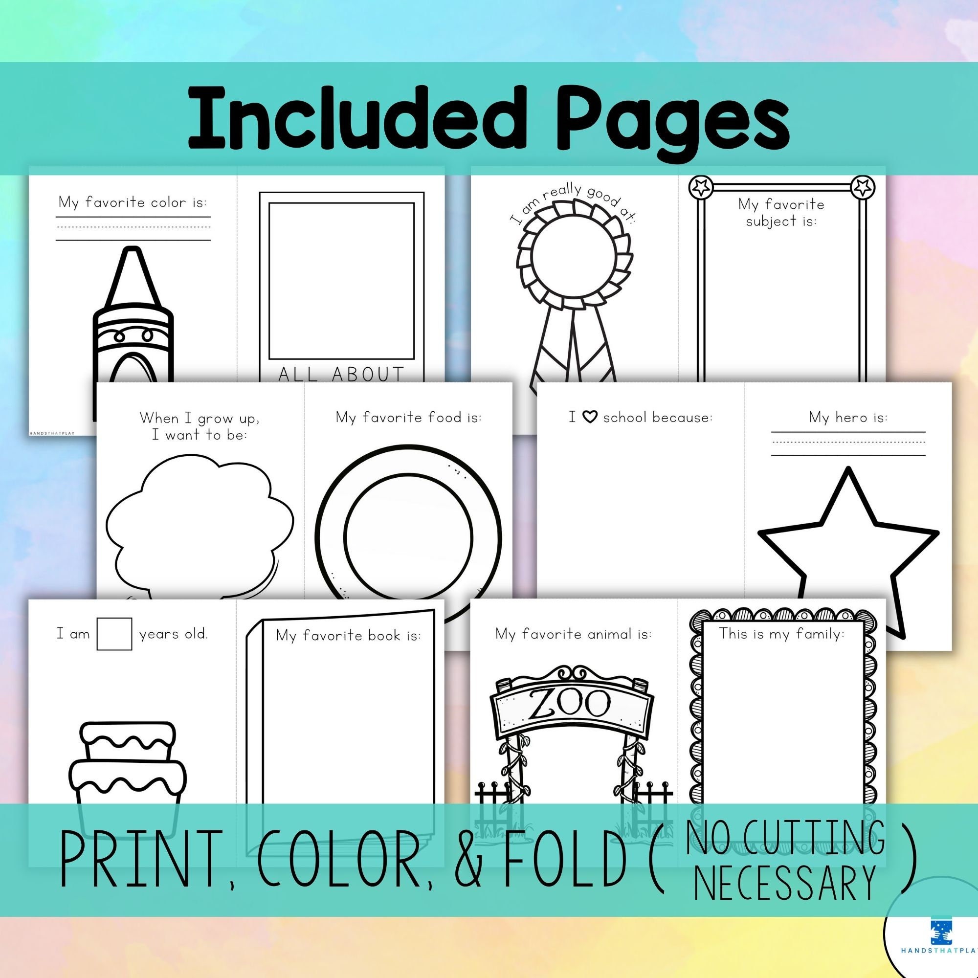 All About Me Mini Book: Back to School Activity - Etsy