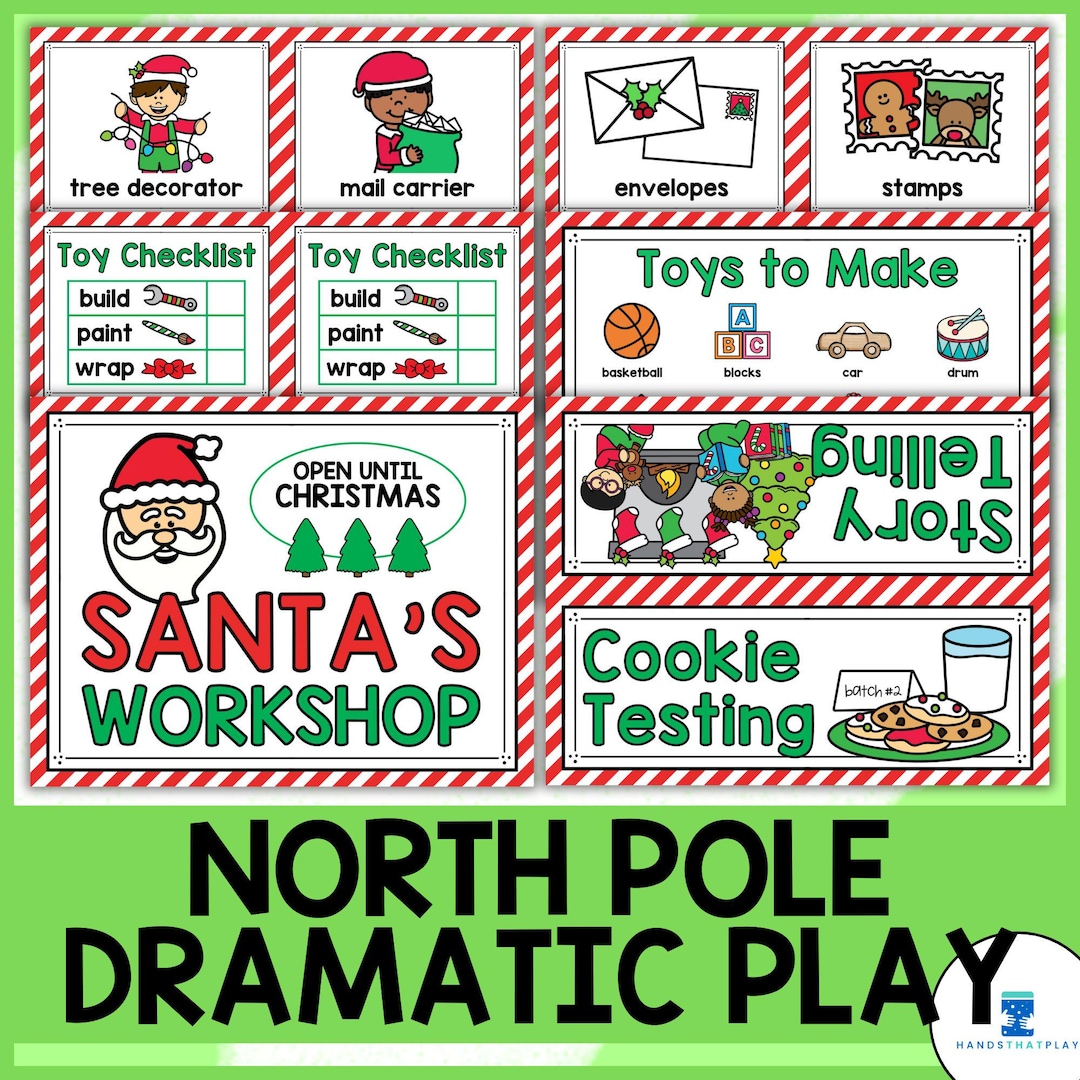 North Pole Dramatic Play - Santa's Workshop Pretend Play - Etsy