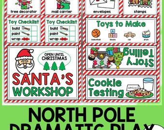 North Pole Pretend Play Santa's Workshop Christmas - Etsy