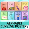 Alphabet Posters Letter Formation Sunset Rainbow Watercolors Classroom ...
