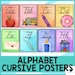 Cursive Alphabet Posters - Rainbow Watercolor Classroom Decor - Etsy