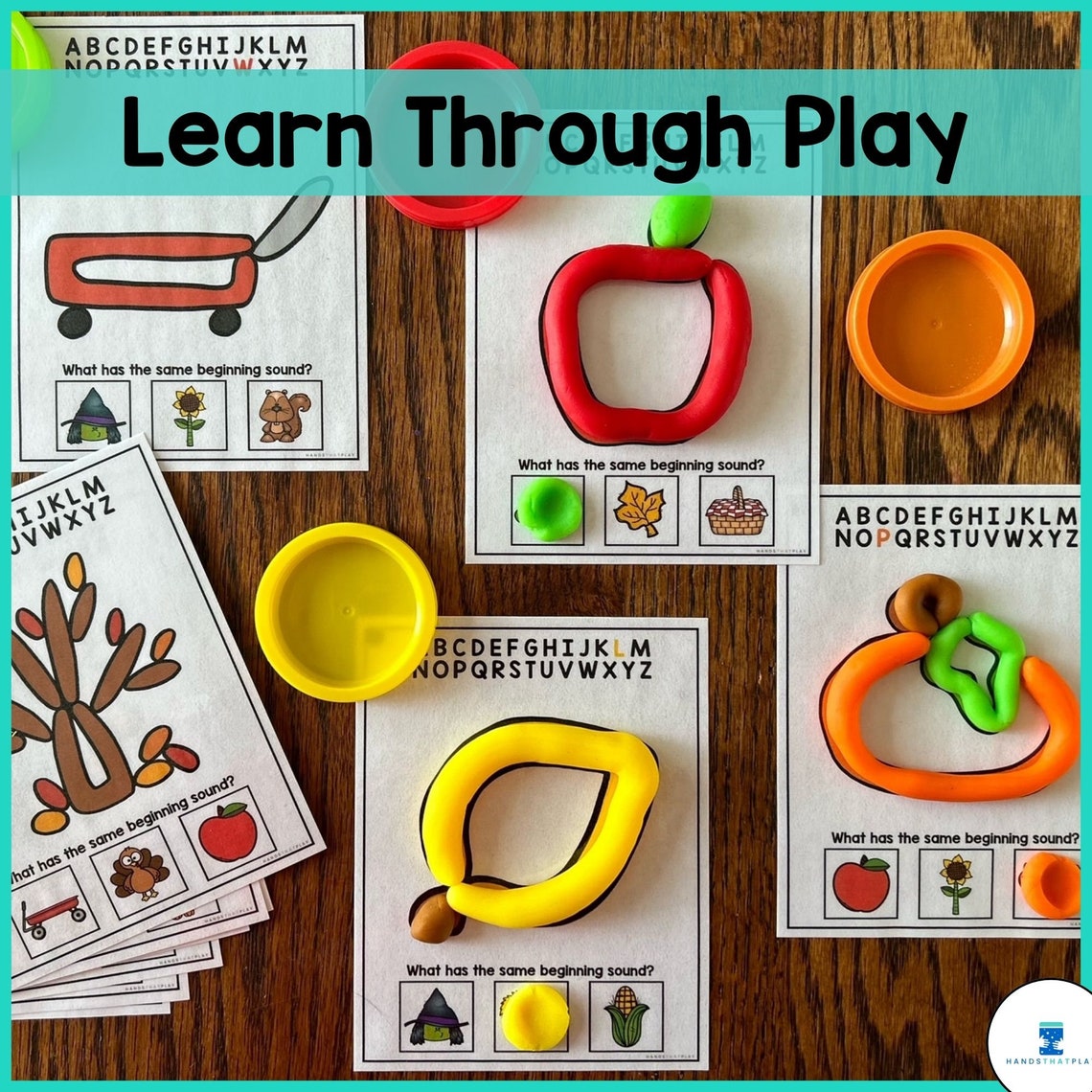 Fall Autumn Play With Dough Activity Mats - Fine Motor Fun - Etsy