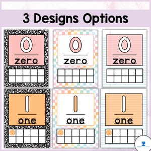 Pastel Number Posters: Classroom Wall Decor 0-20 - Etsy