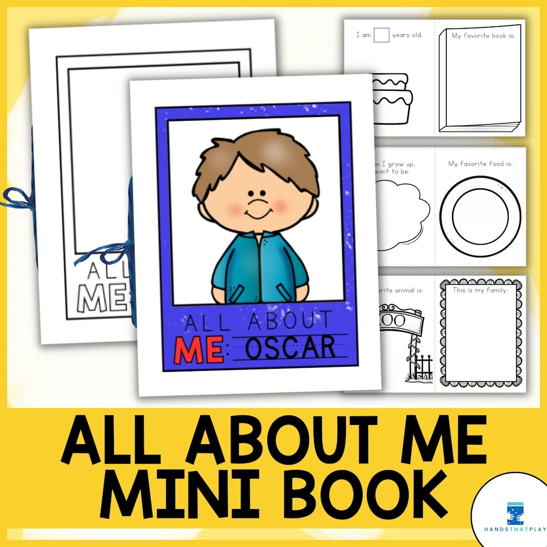 All About Me Mini Book: Back to School Activity - Etsy