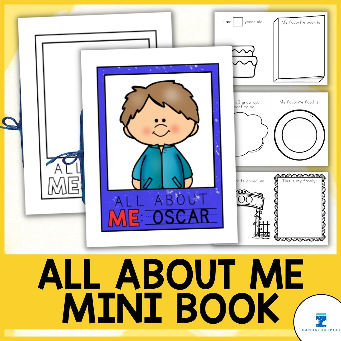 All About Me Mini Book: Back to School Activity - Etsy