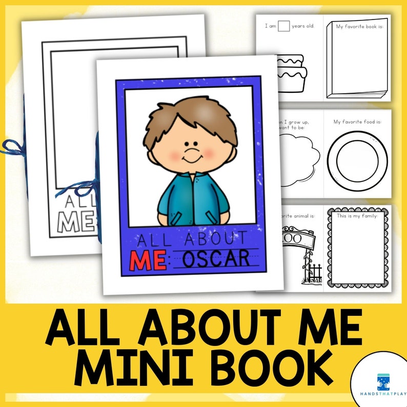 All About Me Mini Book: Back to School Activity - Etsy
