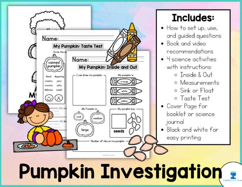 Pumpkin Science Investigation and Observation - Etsy