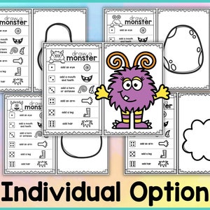 Halloween Activity - Roll and Draw a Monster - Etsy