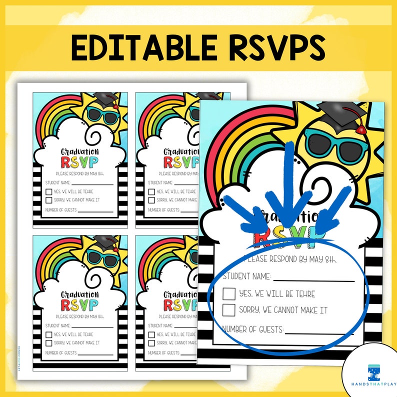 Kindergarten Graduation Bundle - Editable Invitations, Certificates ...