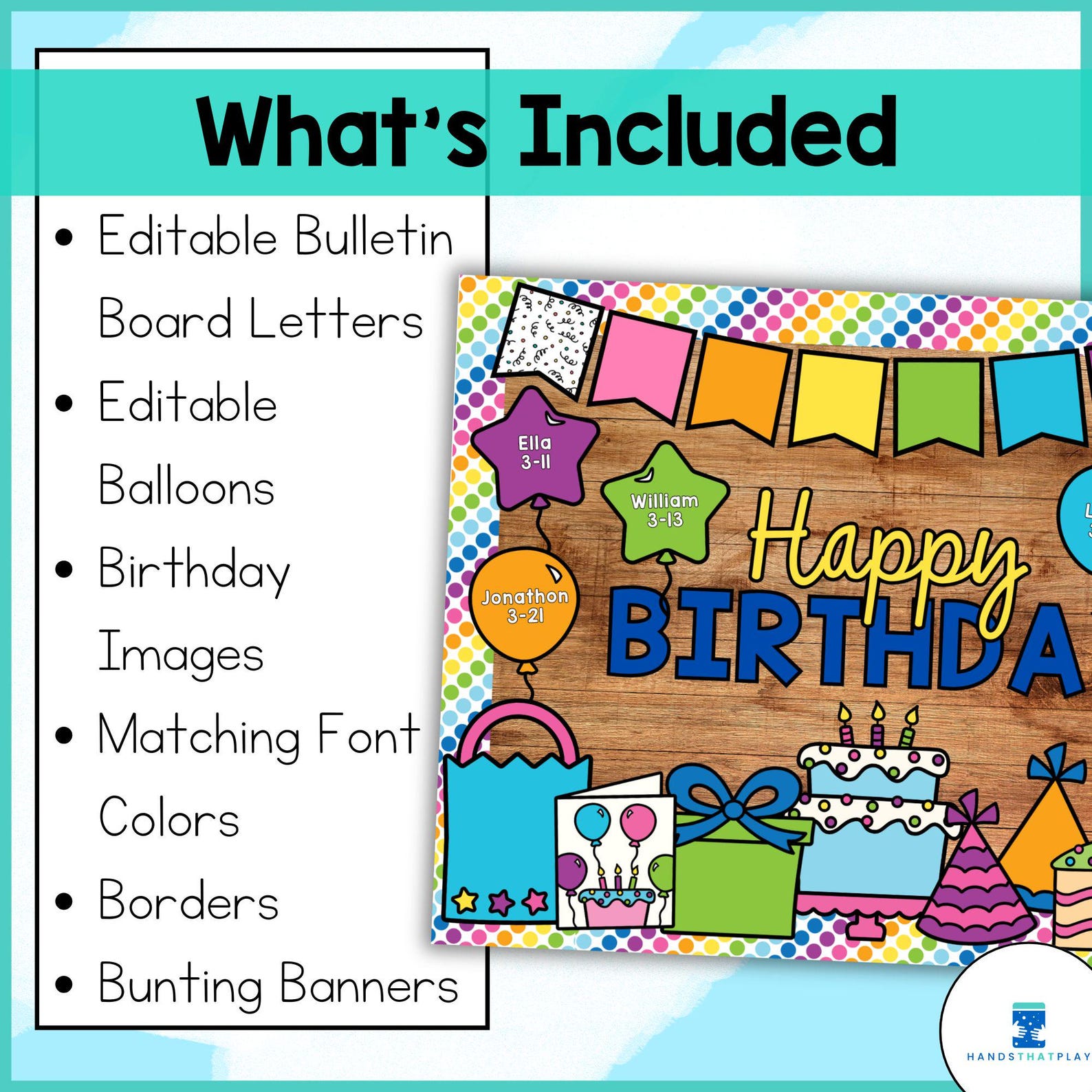 Birthday Bulletin Board Complete Set | Borders, Banners, and More - Etsy