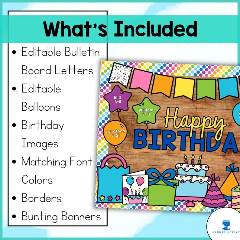 Birthday Bulletin Board Complete Set | Borders, Banners, and More - Etsy