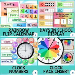 Rainbow Watercolor Classroom Bundle | Rainbow Watercolor Decor ...