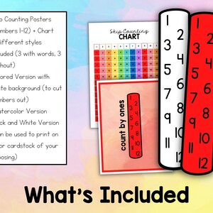 Skip Counting Number Posters | Skip Counting Chart | Rainbow Classroom ...