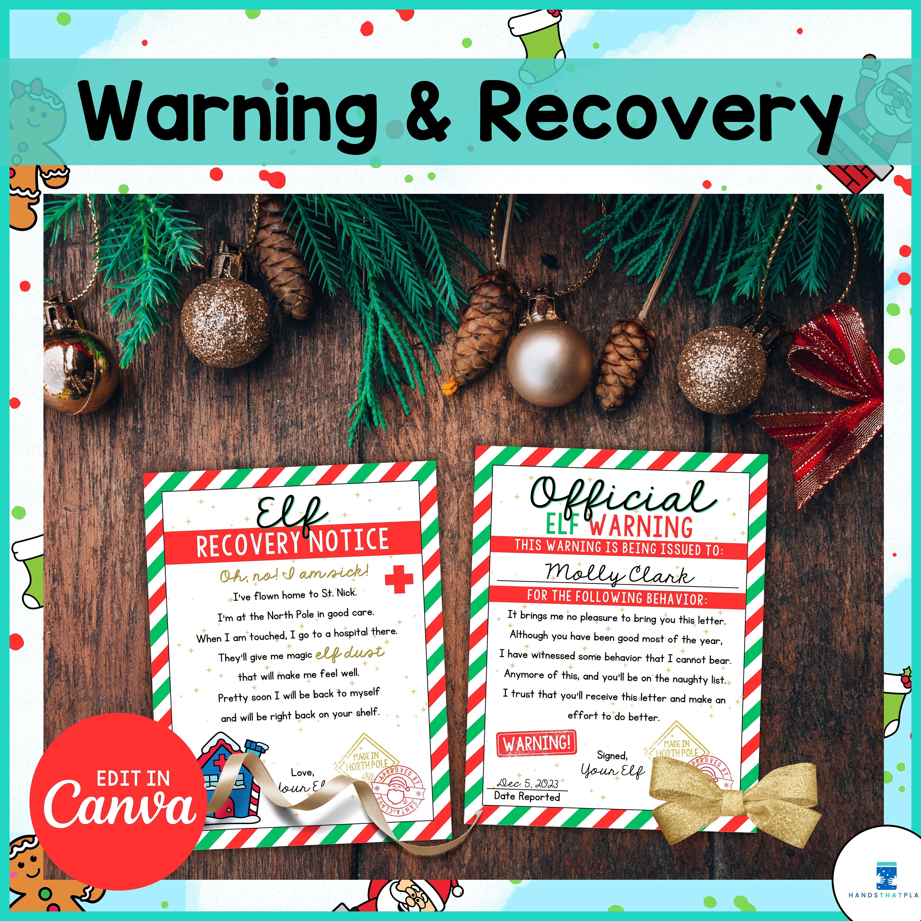 Editable Elf Letter and Certificate Bundle - Arrival, Goodbye, Adoption ...