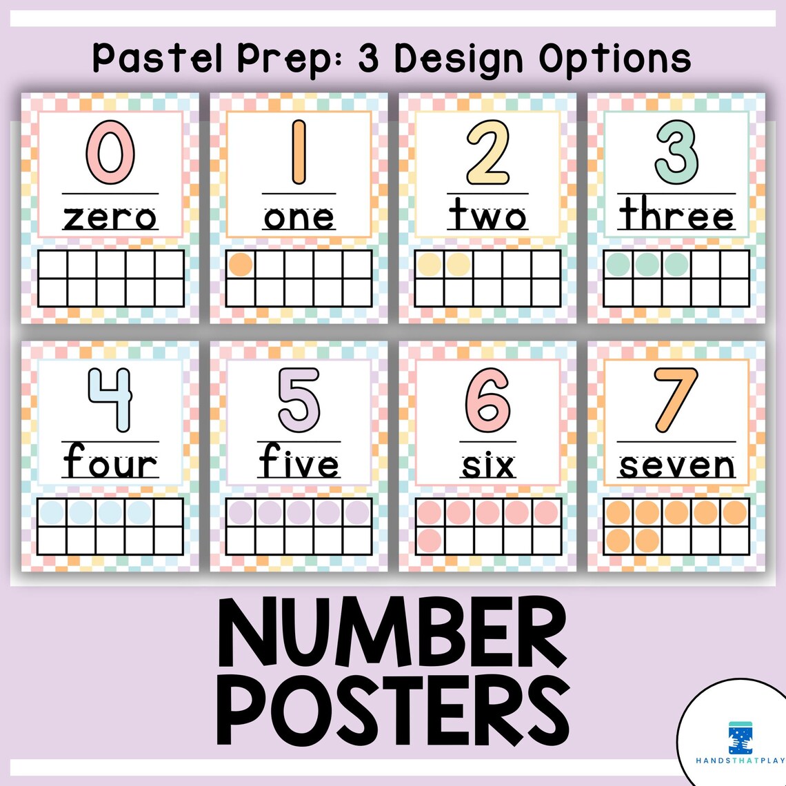 Pastel Number Posters: Classroom Wall Decor 0-20 - Etsy