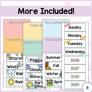 Pastel Classroom Calendar Pack | Pastel Prep Classroom Decor - Etsy