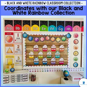 2D and 3D Shapes Posters for the Classroom | Black and White Rainbow ...