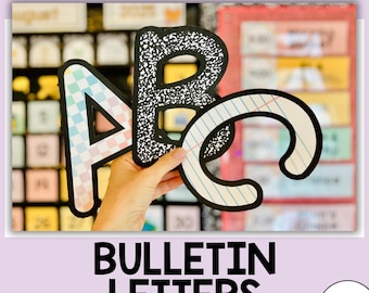 Pretty in Pastel Bulletin Board Letters and Numbers BUNDLE | Pastel ...