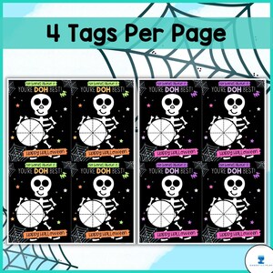Halloween Favor Tags - No Bones About It, You're DOH Best Play Dough ...