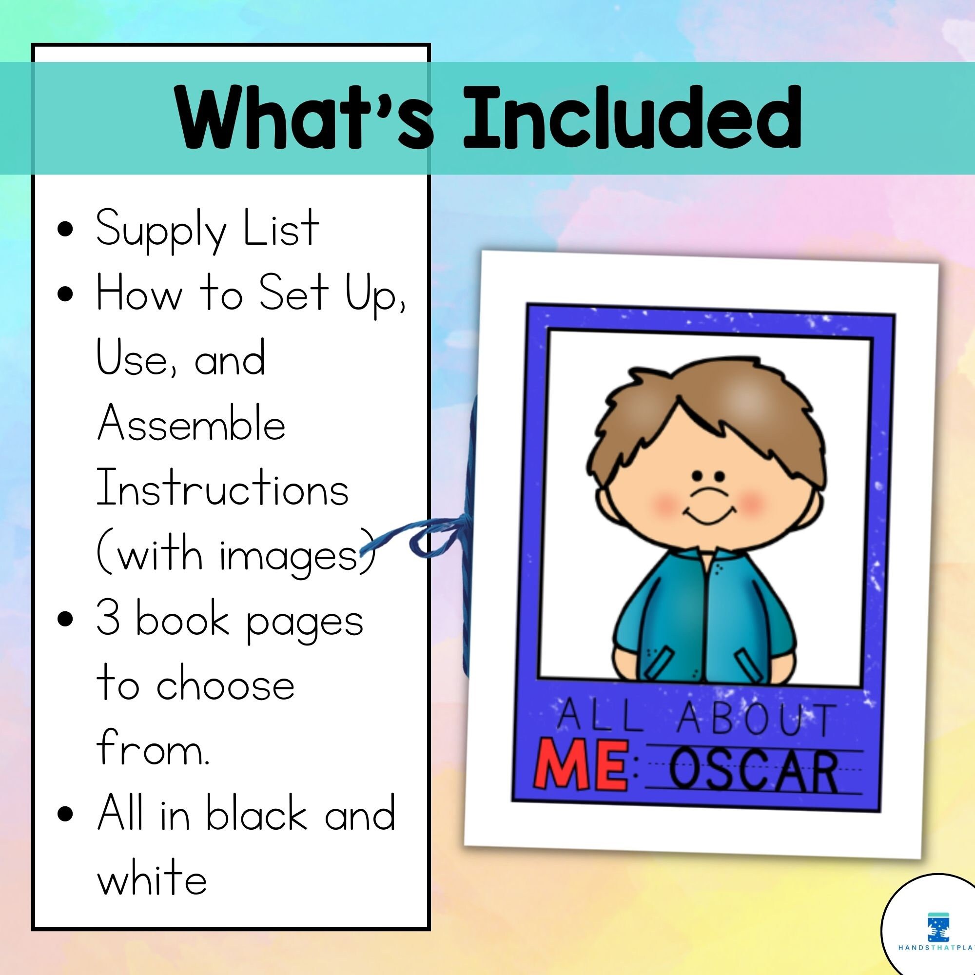 All About Me Mini Book: Back to School Activity - Etsy