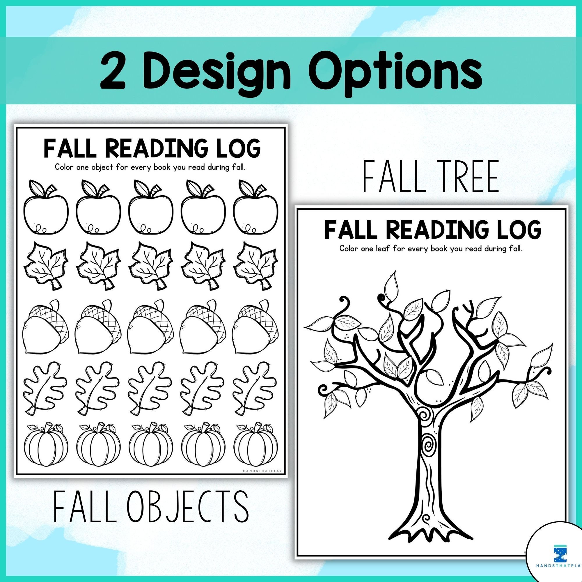 Fall Reading Log and Bingo Activity, Autumn Reading Chart - Etsy