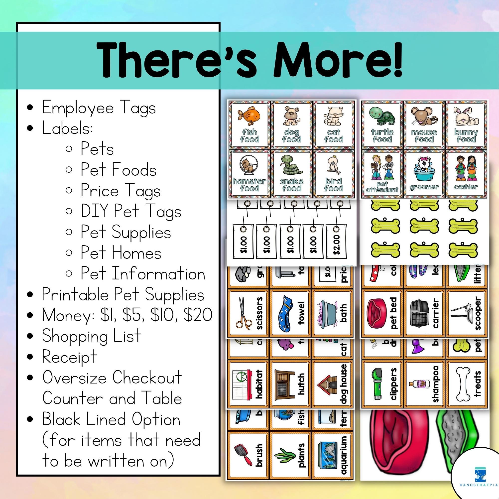 Pet Store Dramatic Play - Pet Shop Pretend Play - Etsy