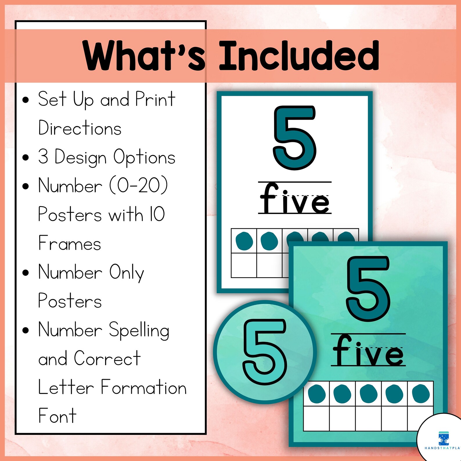 Number Posters | Number Words | Sunset Rainbow | Classroom Wall Decor ...