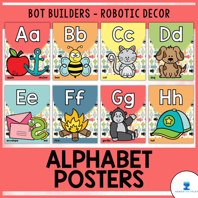 Primary Alphabet Posters | Bot Builders - Robot Themed | Classroom ...