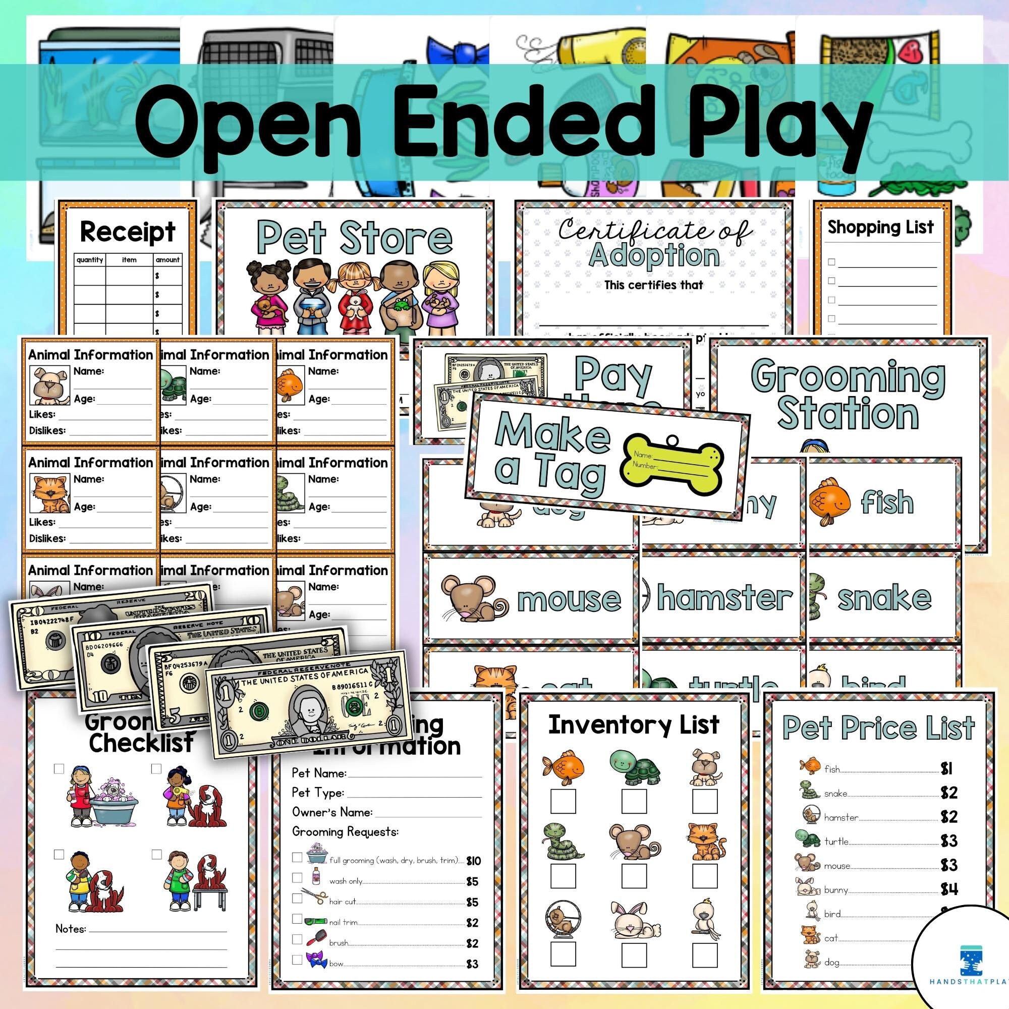 Pet Store Dramatic Play - Pet Shop Pretend Play - Etsy