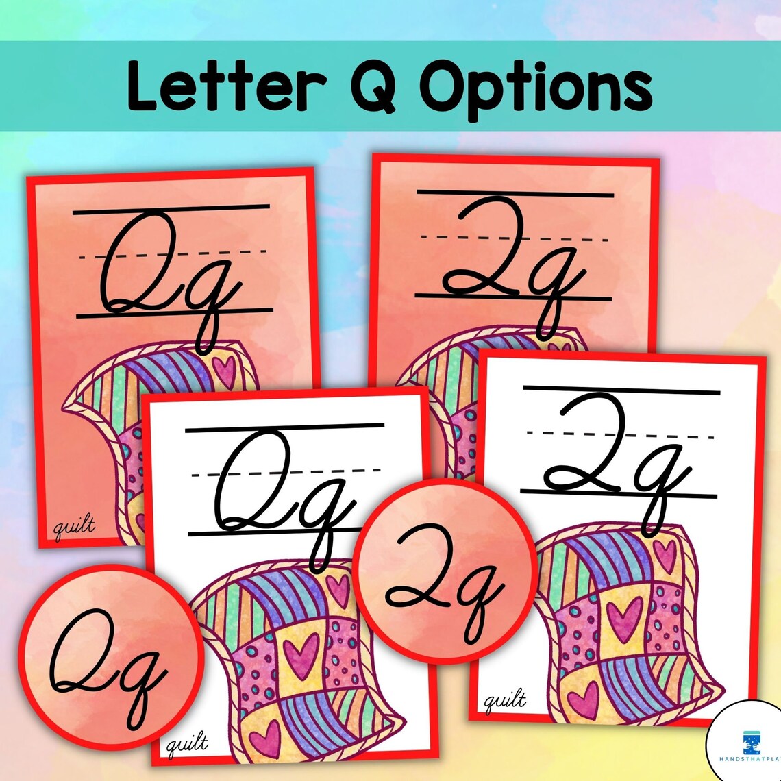 Cursive Alphabet Posters - Rainbow Watercolor Classroom Decor - Etsy