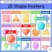 2D and 3D Shapes Posters for the Classroom | Black and White Rainbow ...