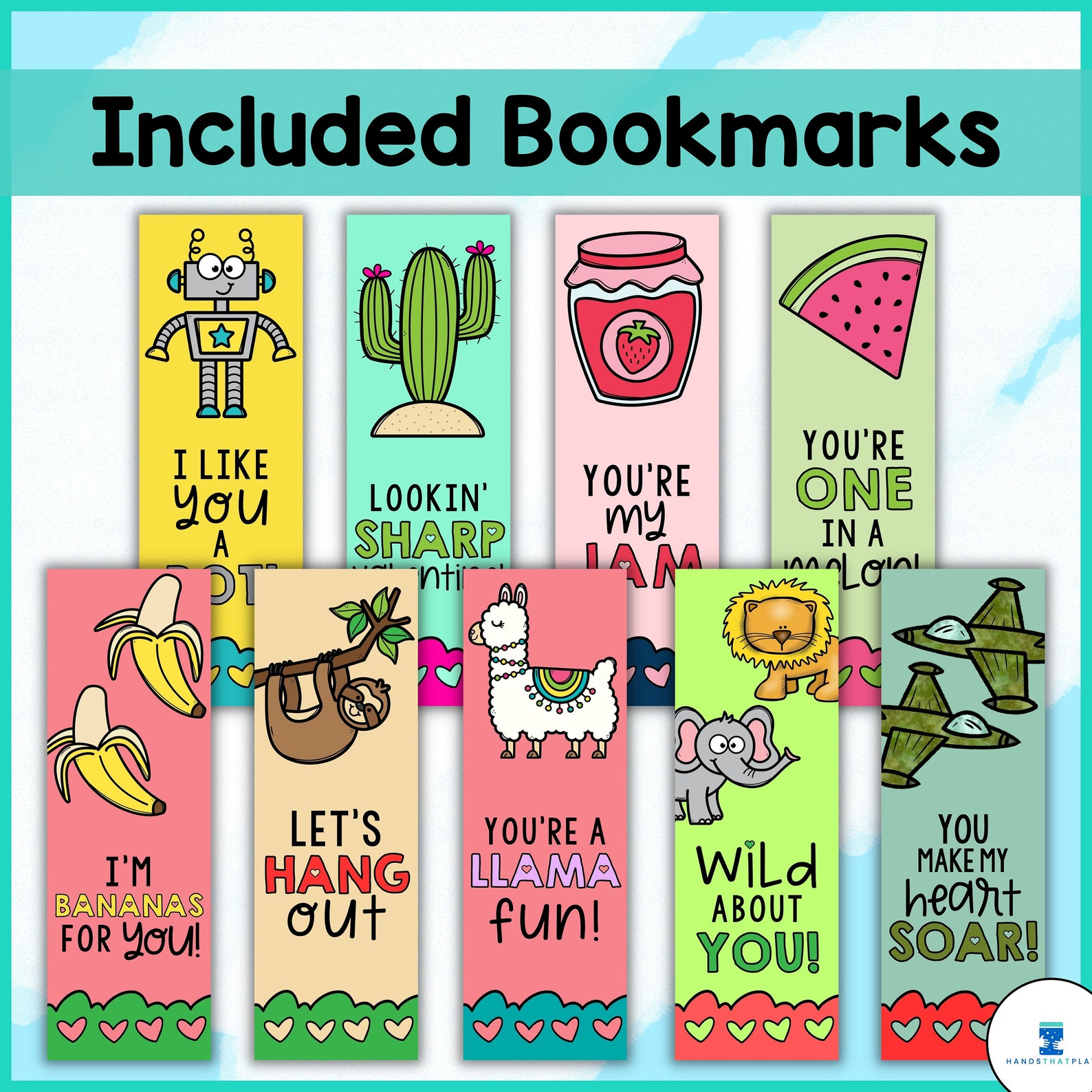 Valentine's Day Bookmarks - Valentine Favors, Cards, Classroom Gifts - Etsy