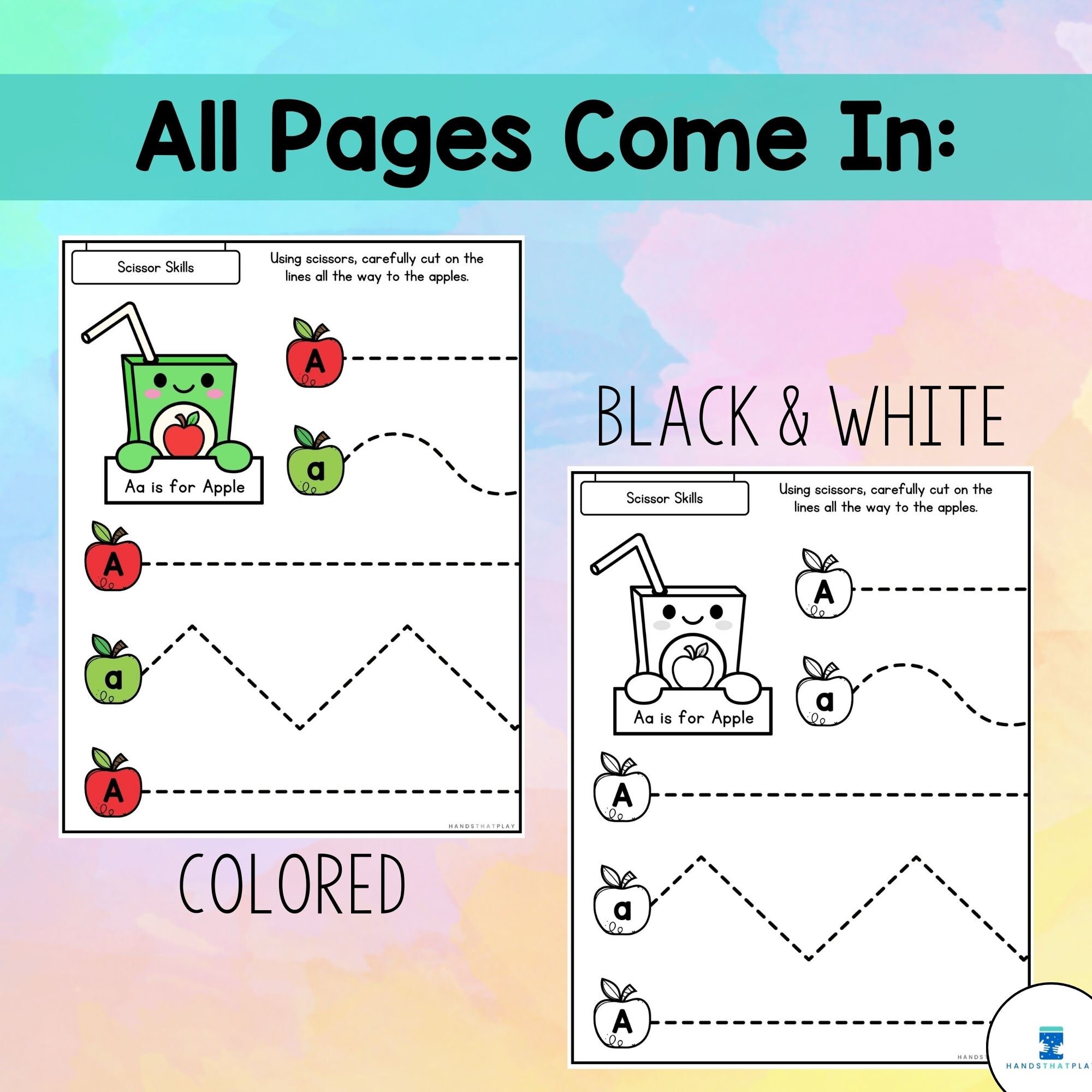 Apple Unit Study, No-prep Aa is for Apple Preschool Curriculum, Math ...