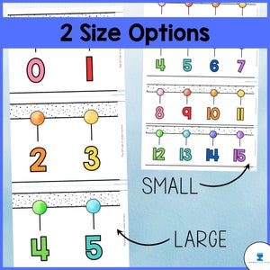 Classroom Number Line | Monochrome Rainbow Classroom Decor | Number ...