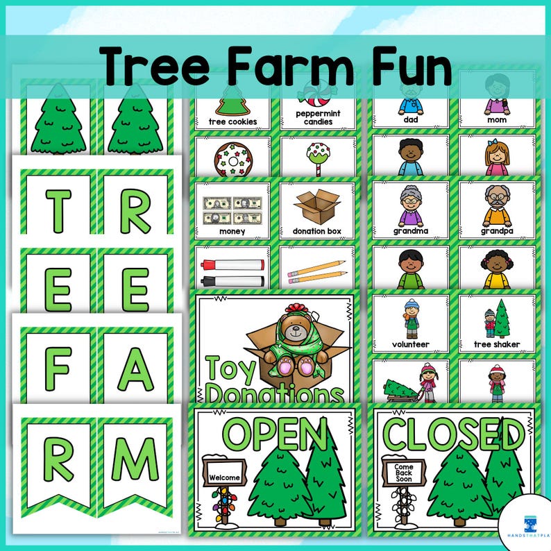 Tree Farm Dramatic Play - Christmas and Holiday Pretend Play - Etsy
