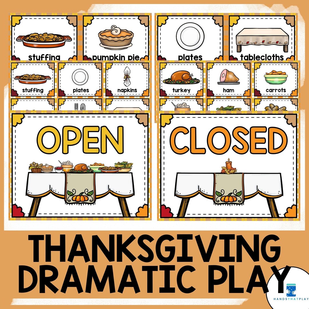 Thanksgiving Dramatic Play - Etsy