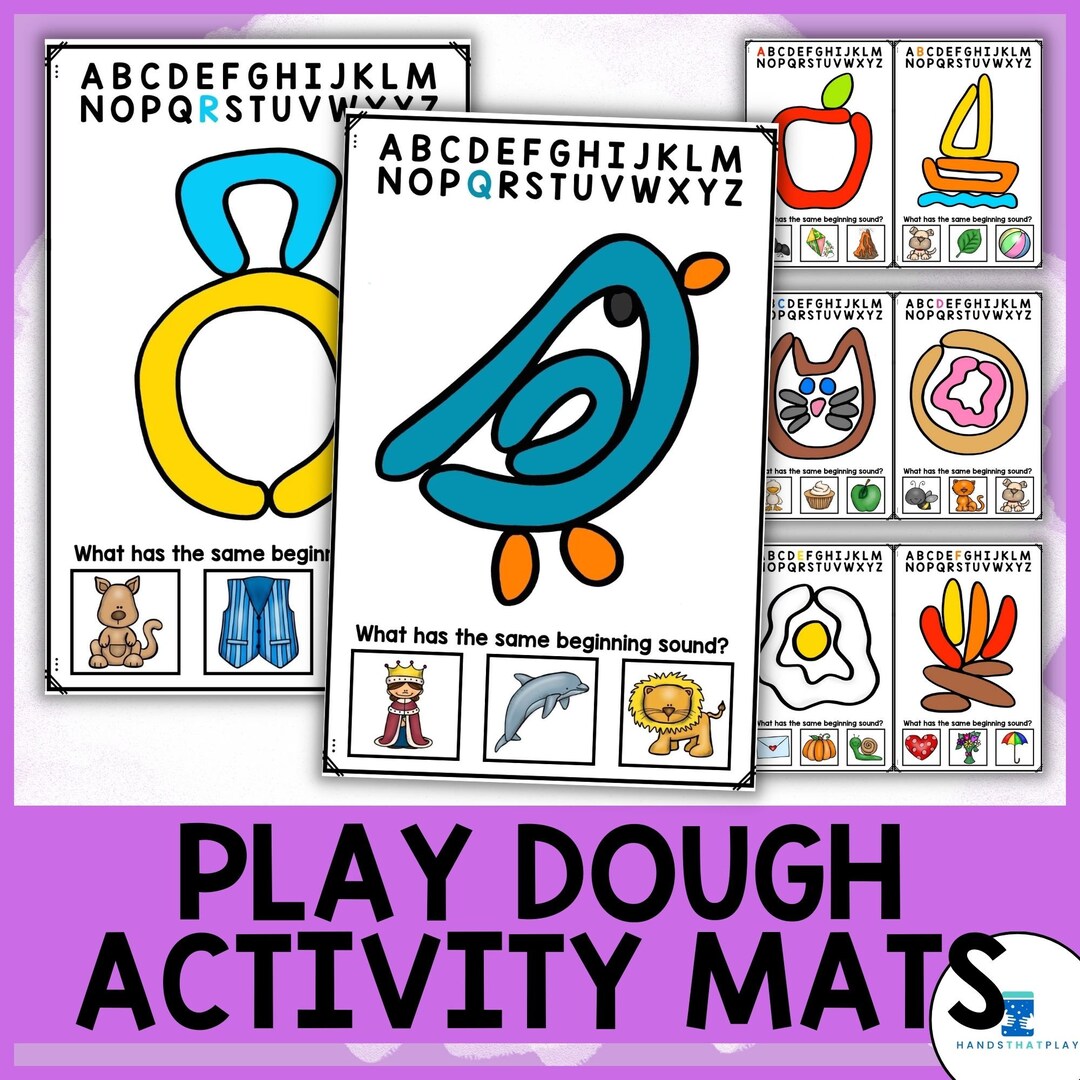 Play Dough Activity Mats Fine Motor Alphabet A to Z - Etsy