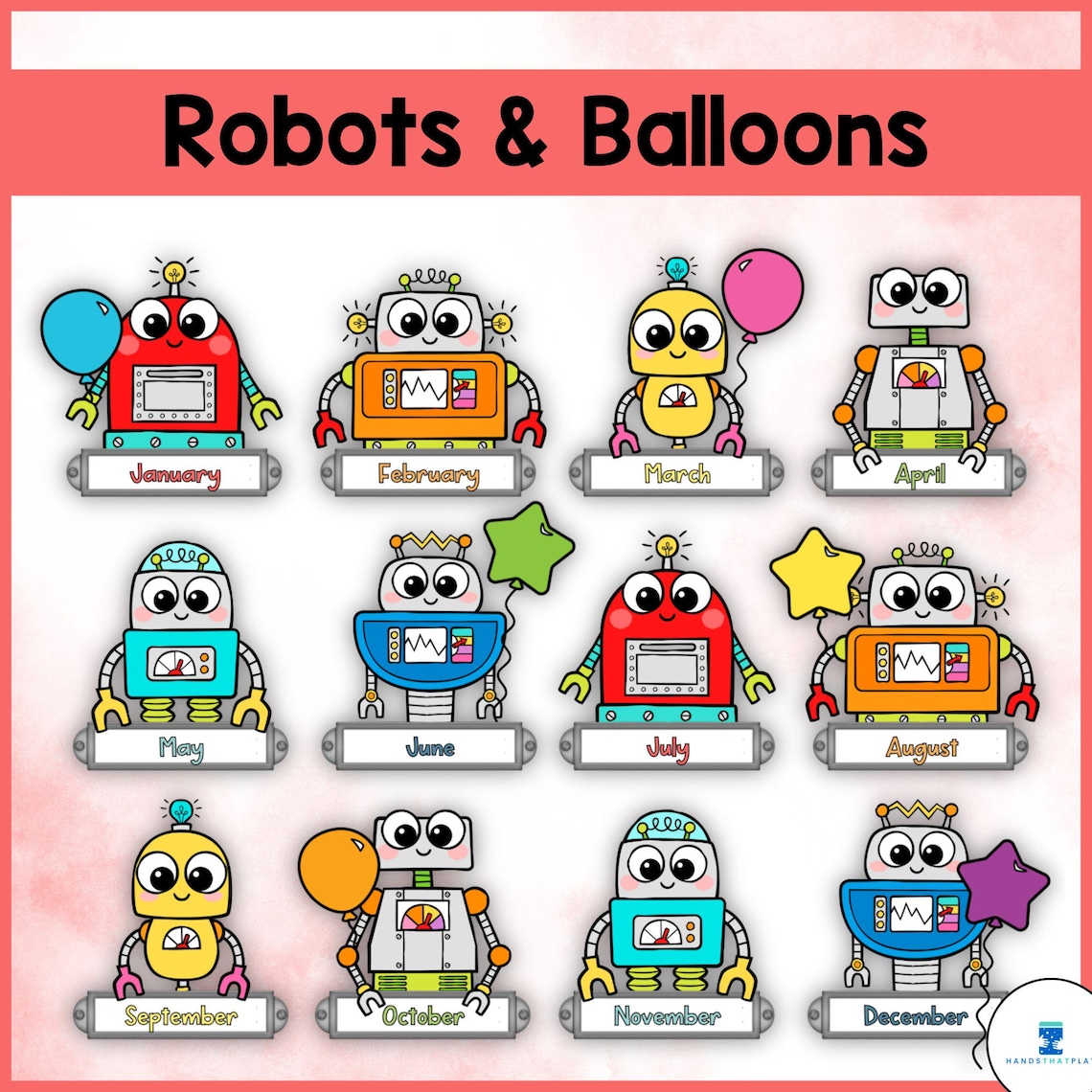 Birthday Bulletin Board and Banner | Robots| Bot Builders Classroom ...